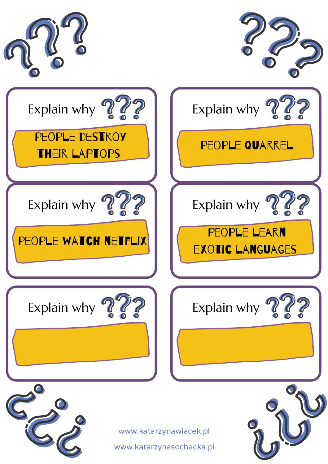Explain why! Speaking Bits - Teaching Bits