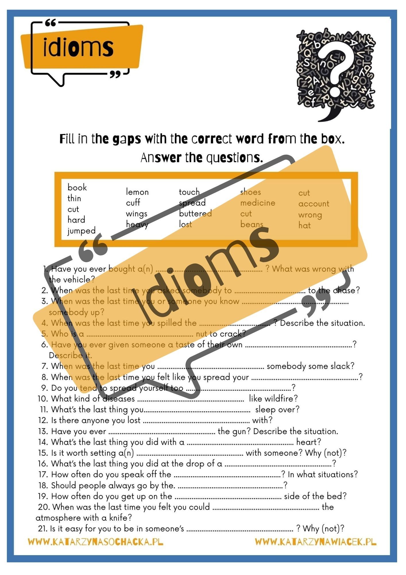 Idioms Pack - Teaching Bits